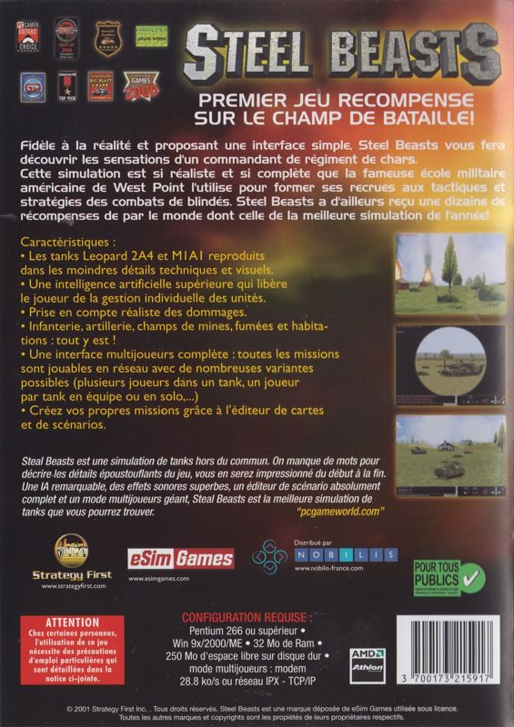 Steel Beasts cover or packaging material - MobyGames