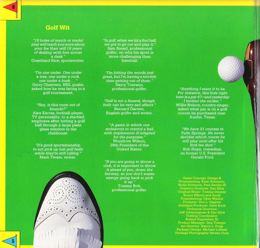 World Tour Golf cover or packaging material - MobyGames