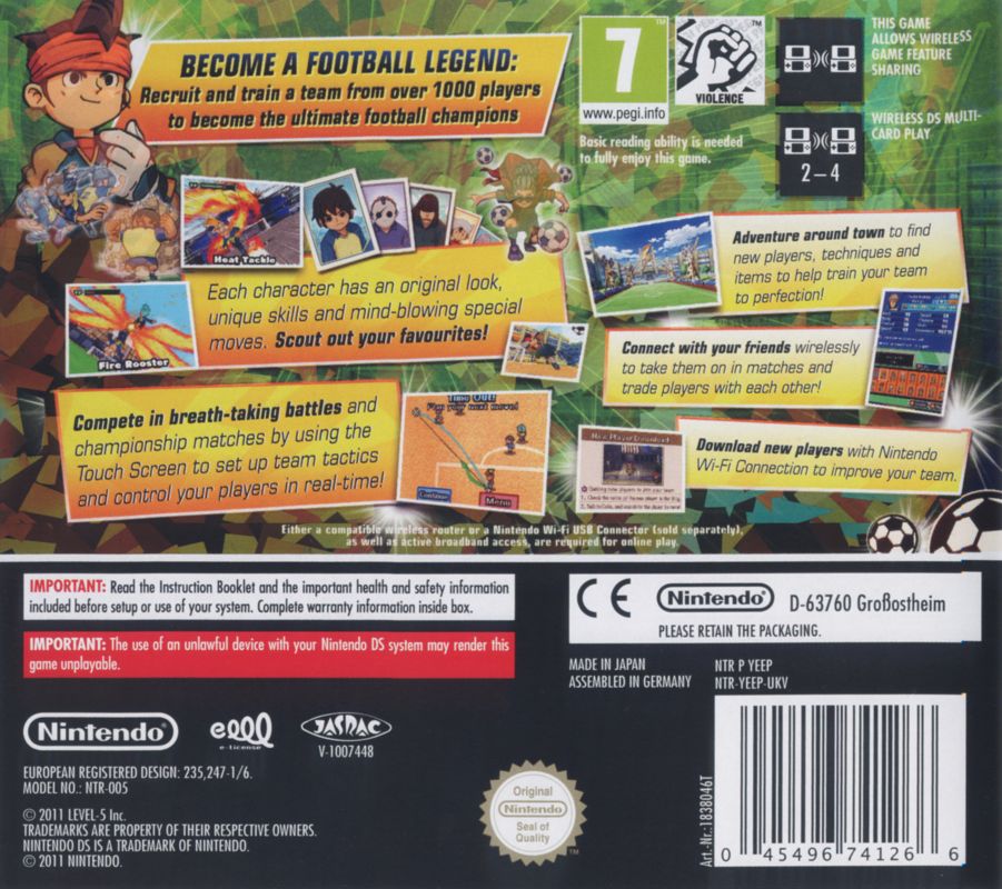 Inazuma Eleven cover or packaging material - MobyGames
