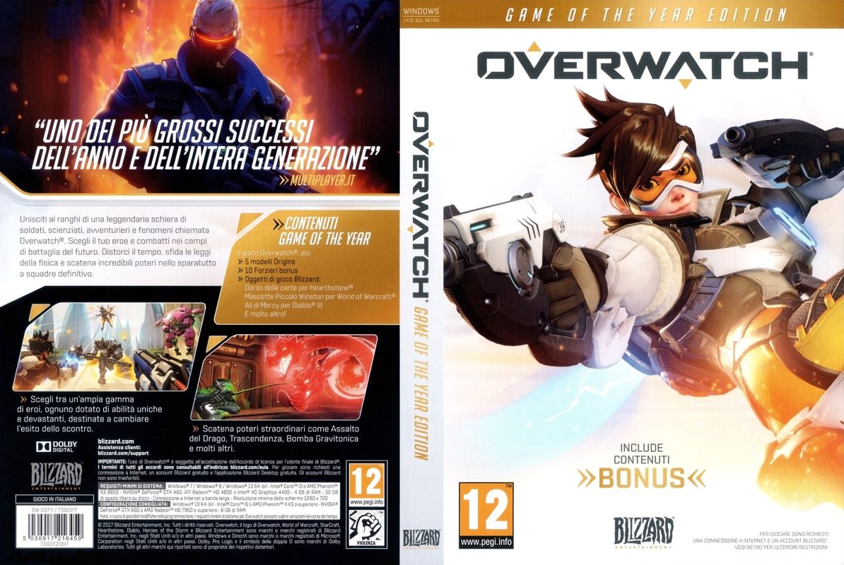 Overwatch: Game of the Year Edition cover or packaging material - MobyGames