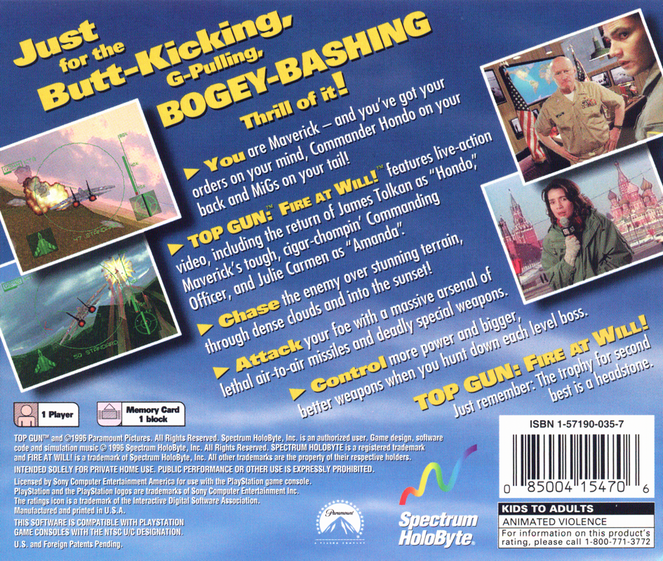Top Gun: Fire at Will! cover or packaging material - MobyGames
