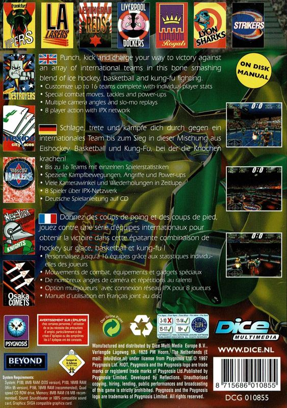 Professional Underground League of Pain cover or packaging material - MobyGames