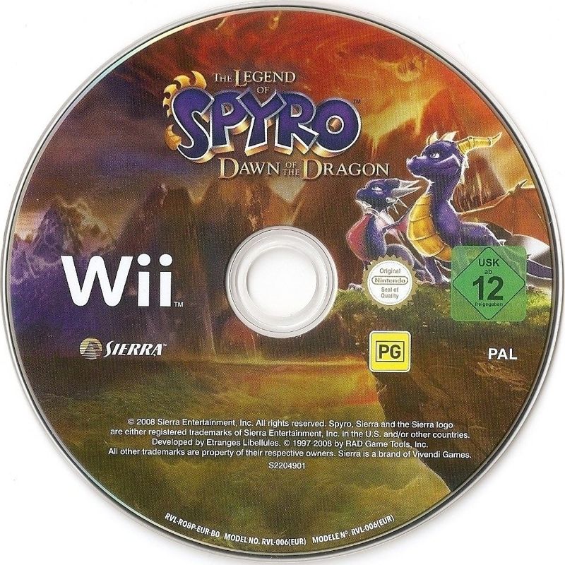 The Legend of Spyro: Dawn of the Dragon cover or packaging material ...
