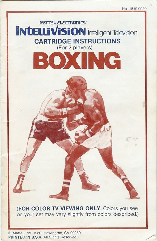 Boxing cover or packaging material - MobyGames