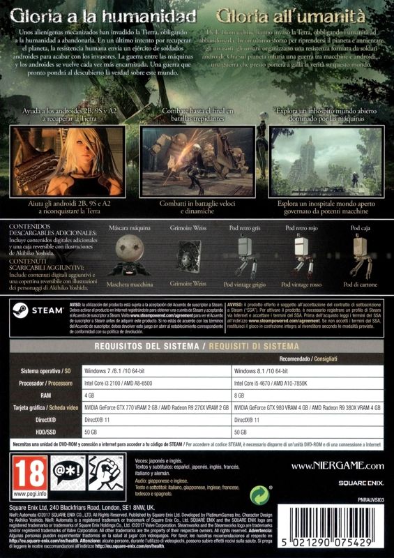 NieR: Automata (Day One Edition) cover or packaging material - MobyGames