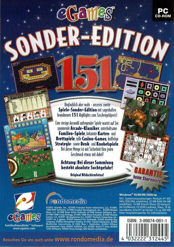 eGames Master Series 151 cover or packaging material - MobyGames