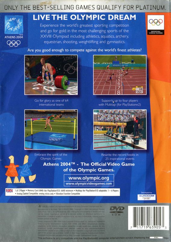 Athens 2004 cover or packaging material - MobyGames