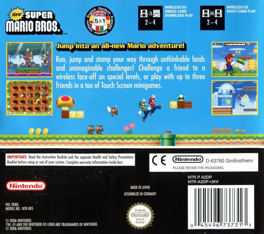 New Super Mario Bros. cover or packaging material - MobyGames