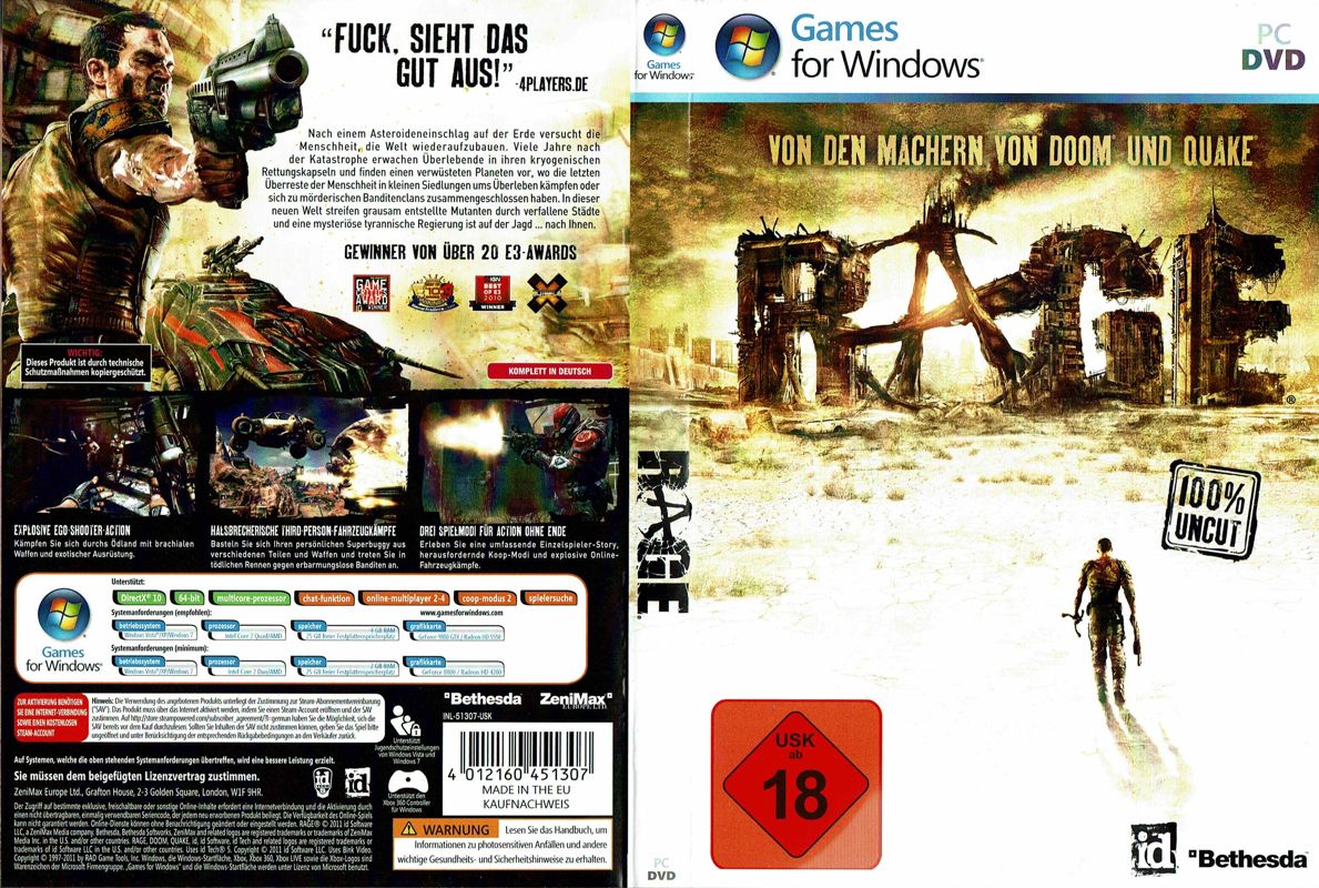 Rage cover or packaging material - MobyGames