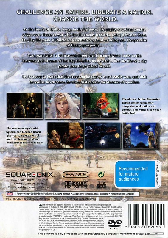 Final Fantasy XII cover or packaging material - MobyGames