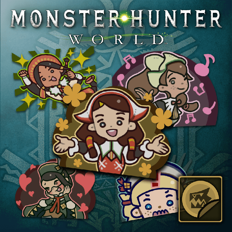 Monster Hunter: World - Sticker Set: Guild Lasses Set (2018) - MobyGames