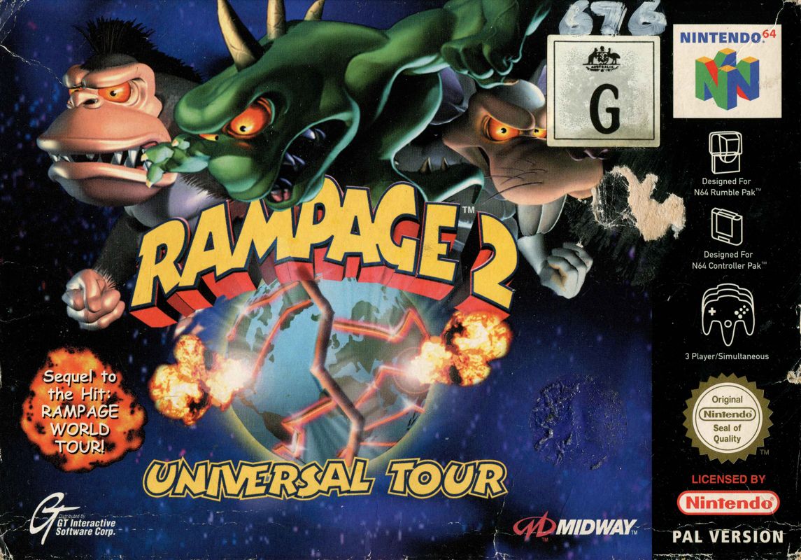 Rampage 2: Universal Tour cover or packaging material - MobyGames