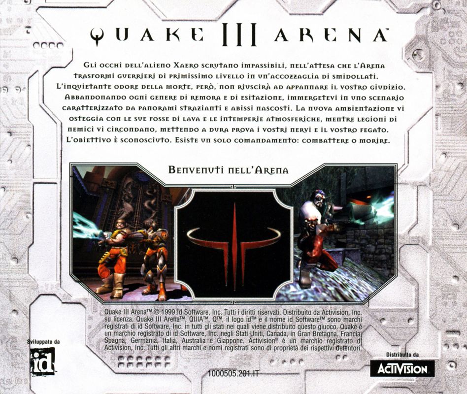 Quake III: Arena cover or packaging material - MobyGames