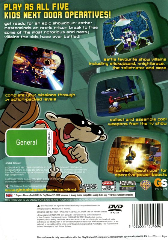 Codename: Kids Next Door - Operation: V.I.D.E.O.G.A.M.E. cover or packaging material - MobyGames