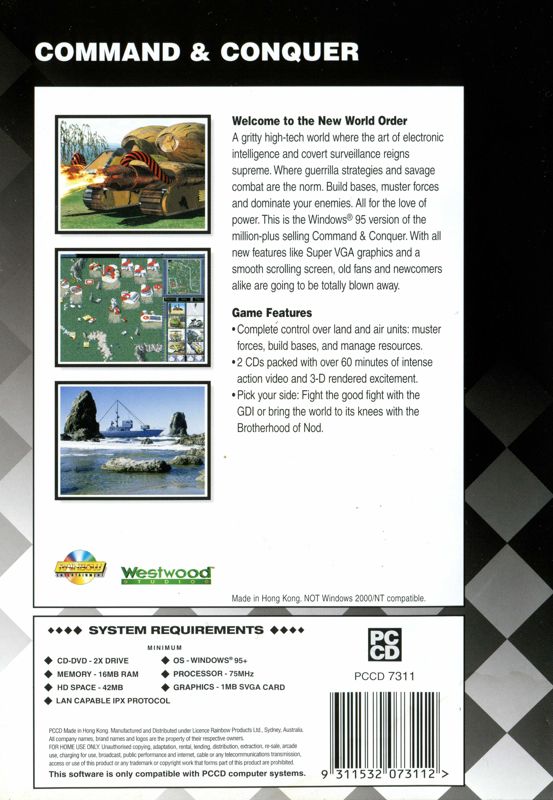 Command & Conquer cover or packaging material - MobyGames