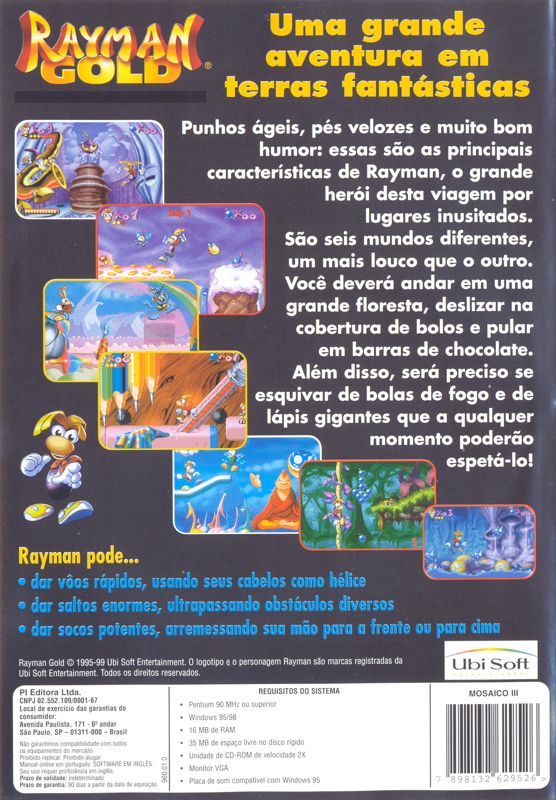 Rayman Gold cover or packaging material - MobyGames