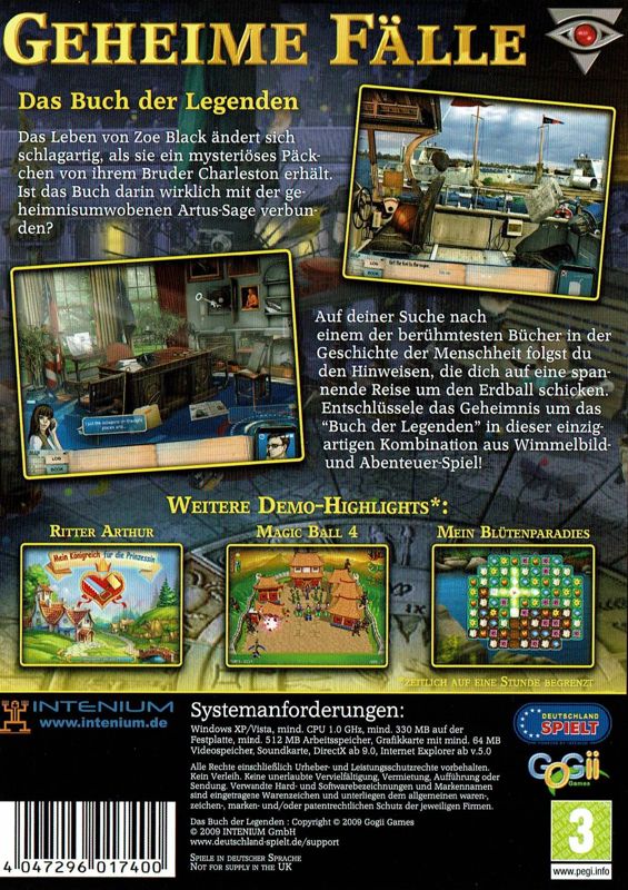 Book of Legends cover or packaging material - MobyGames