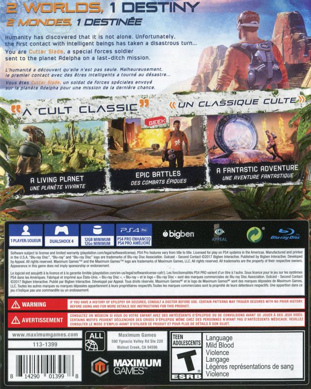 Outcast: Second Contact cover or packaging material - MobyGames