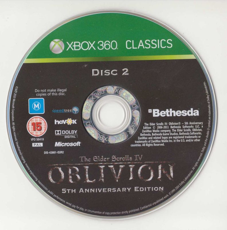 The Elder Scrolls IV: Oblivion - 5th Anniversary Edition cover or packaging material - MobyGames