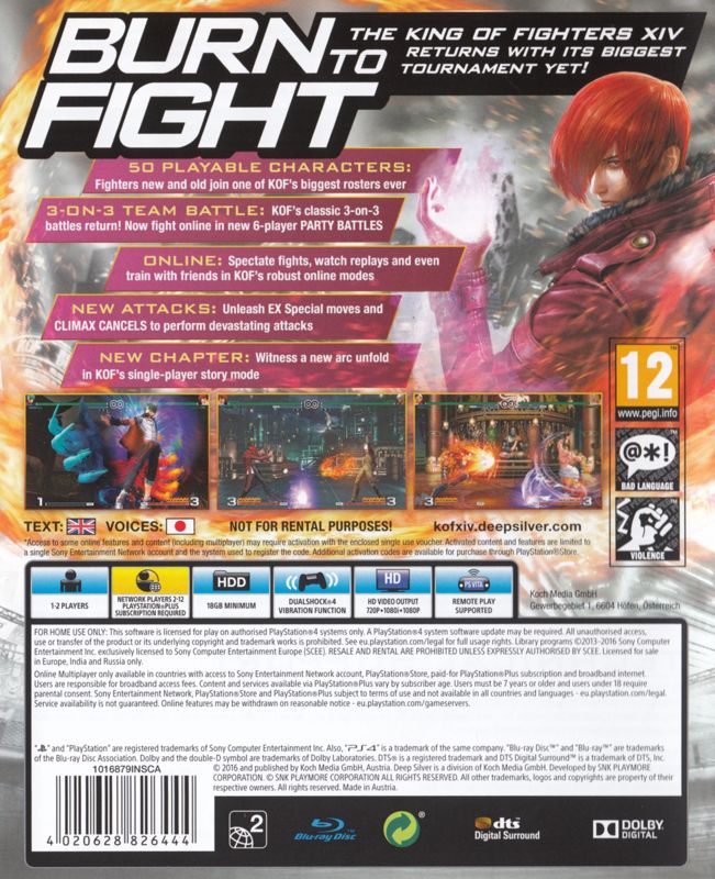 The King of Fighters XIV cover or packaging material - MobyGames