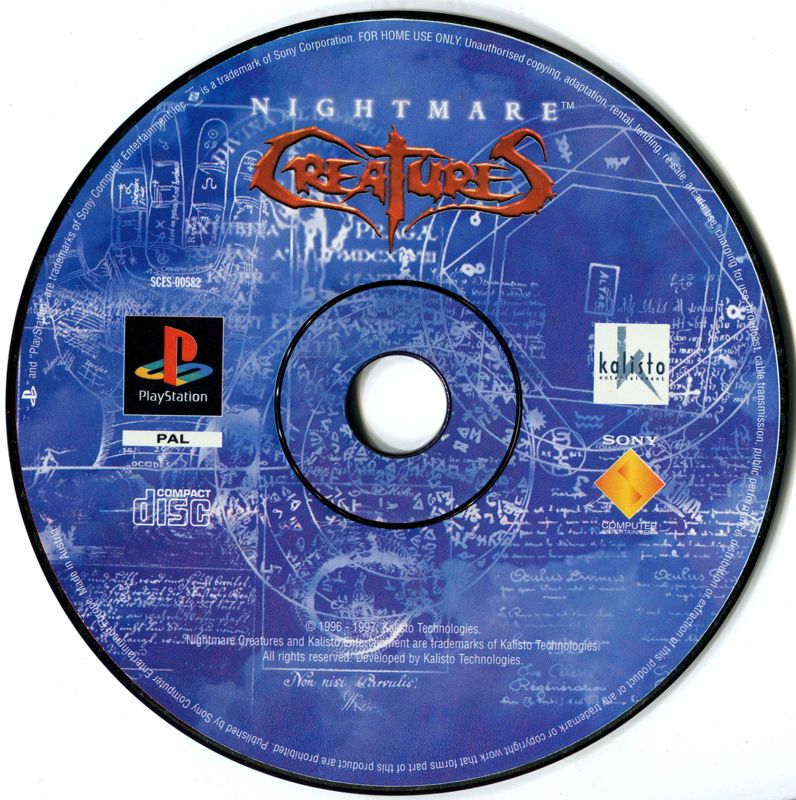 Nightmare Creatures cover or packaging material - MobyGames