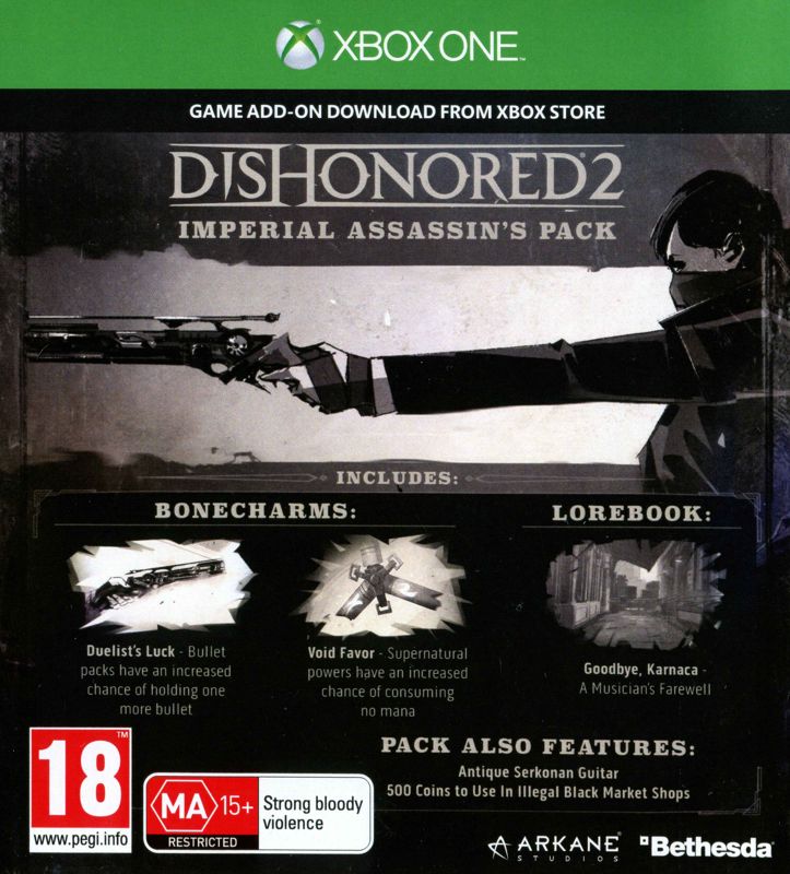 Dishonored 2 cover or packaging material - MobyGames