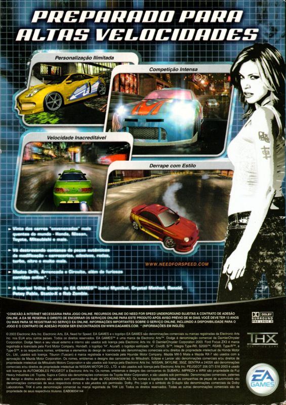 Need for Speed: Underground cover or packaging material - MobyGames