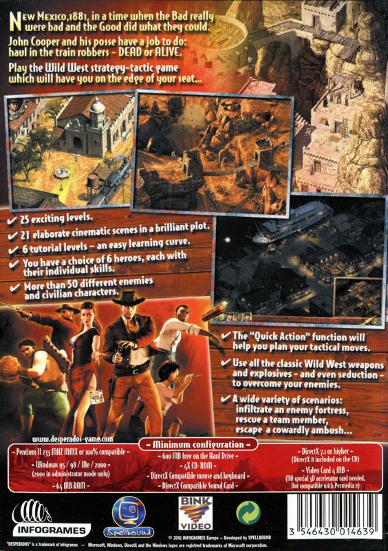 Desperados: Wanted Dead or Alive cover or packaging material - MobyGames
