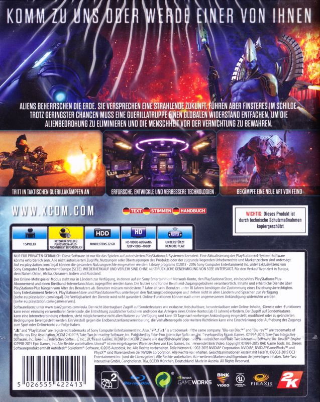 XCOM 2 cover or packaging material - MobyGames