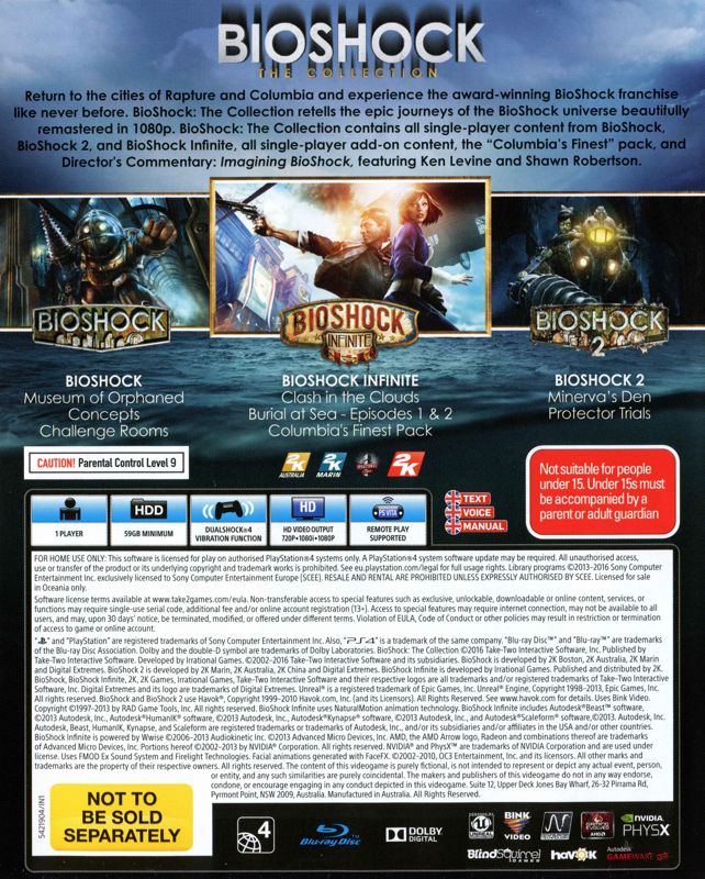 BioShock: The Collection cover or packaging material - MobyGames