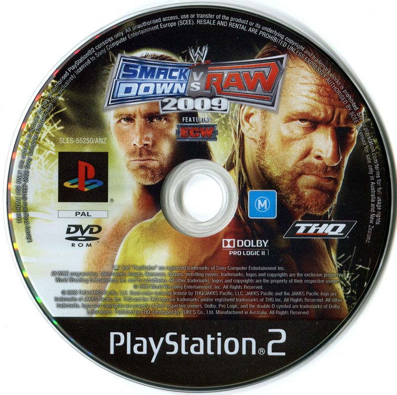 WWE Smackdown vs. Raw 2009 cover or packaging material - MobyGames