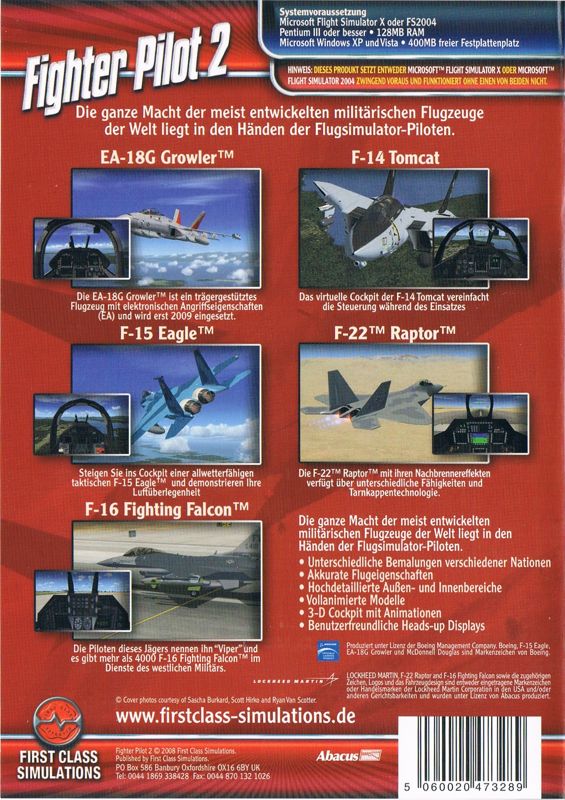 Fighter Pilot 2 cover or packaging material - MobyGames