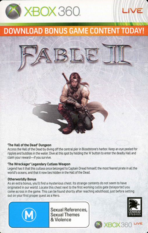 Fable II (Limited Collector's Edition) cover or packaging material ...