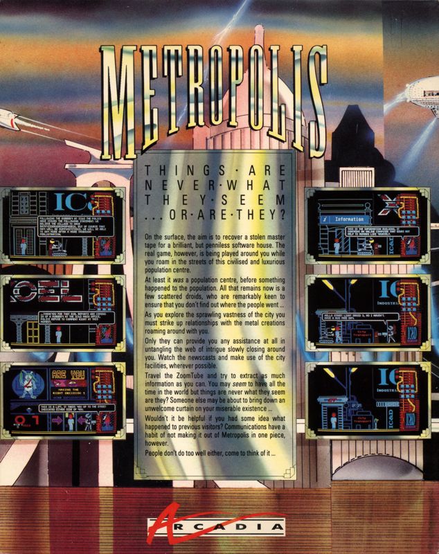Metropolis cover or packaging material - MobyGames