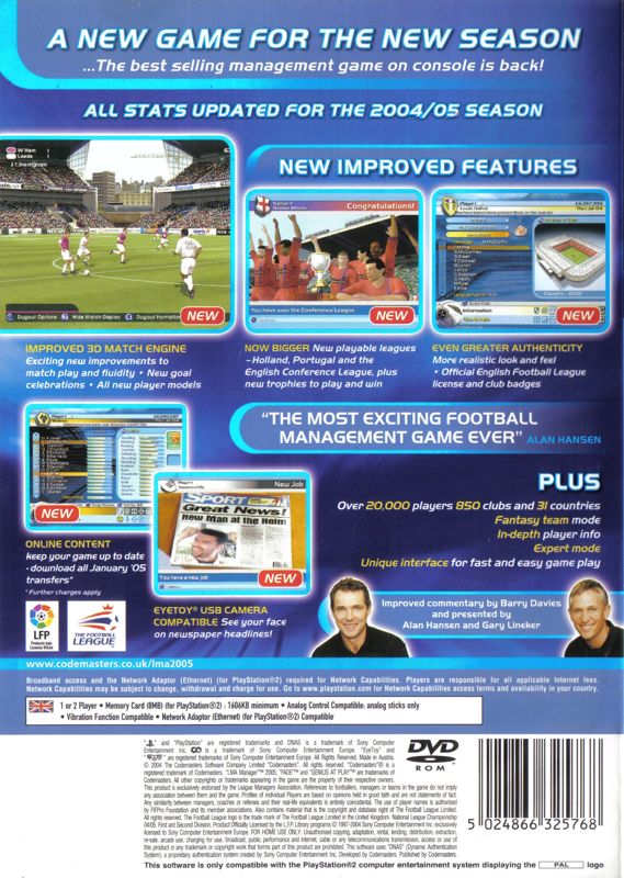 LMA Manager 2005 cover or packaging material - MobyGames