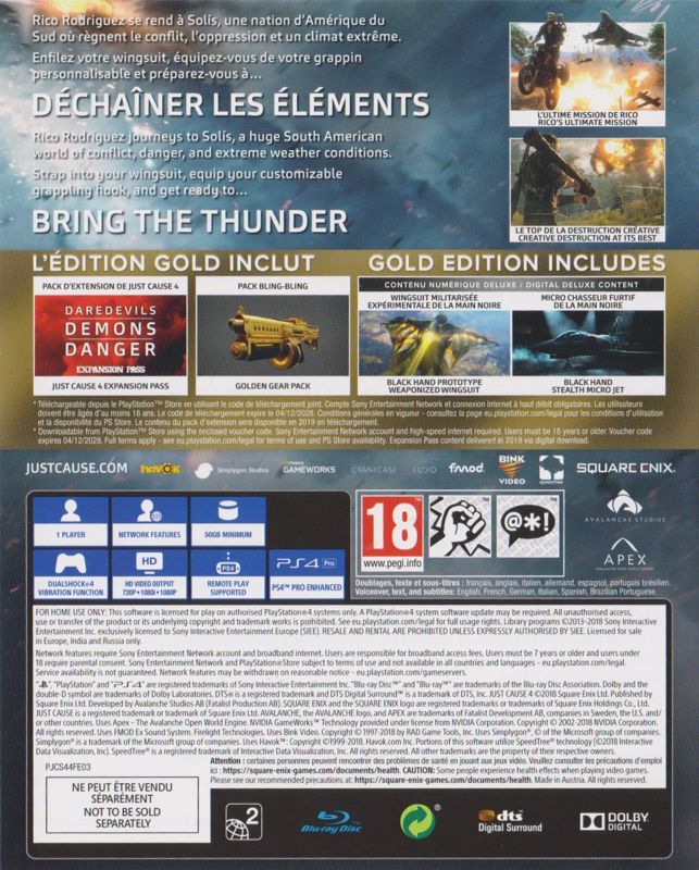 Just Cause 4: Gold Edition cover or packaging material - MobyGames