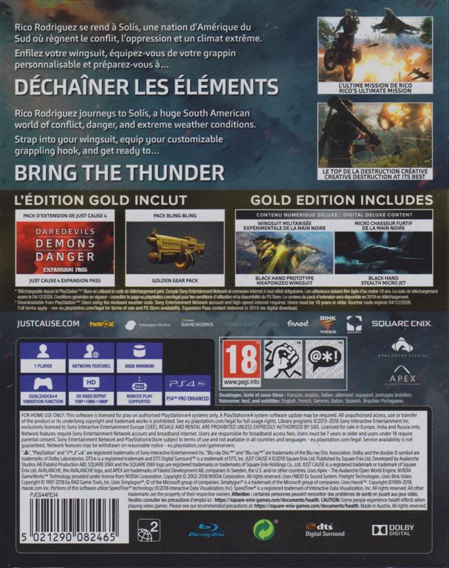 Just Cause 4: Gold Edition cover or packaging material - MobyGames