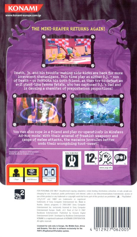 Death Jr. II: Root of Evil cover or packaging material - MobyGames