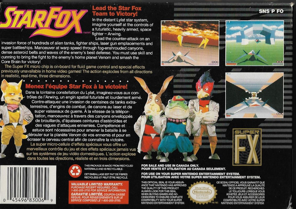 Star Fox cover or packaging material - MobyGames