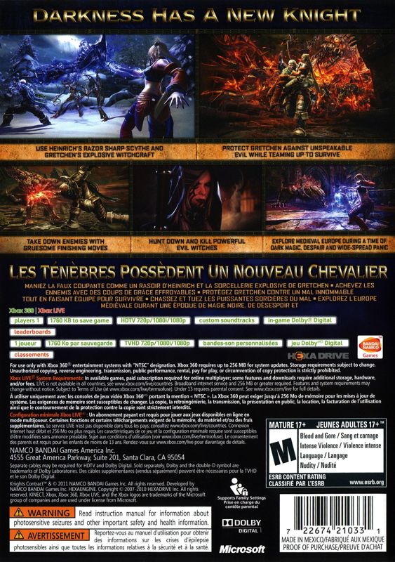 Knights Contract cover or packaging material - MobyGames