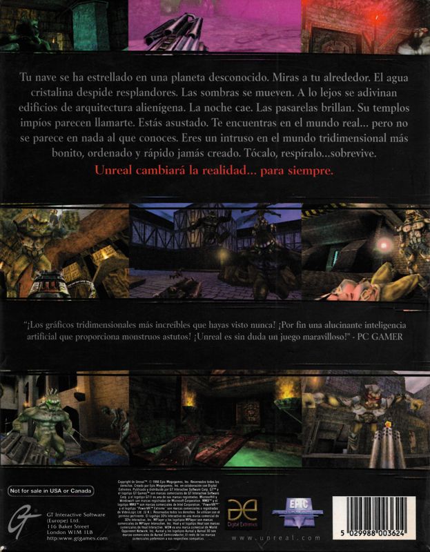 Unreal cover or packaging material - MobyGames