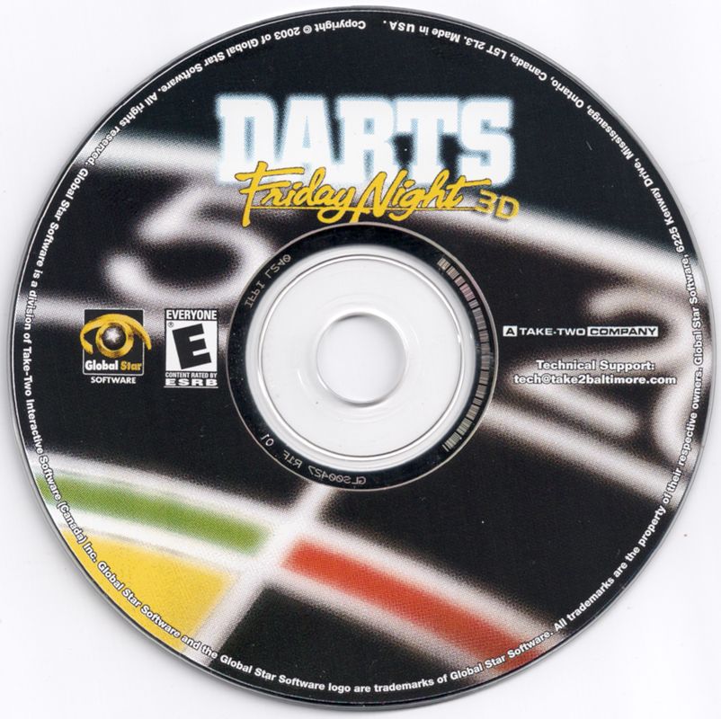 Friday Night 3D Darts cover or packaging material - MobyGames