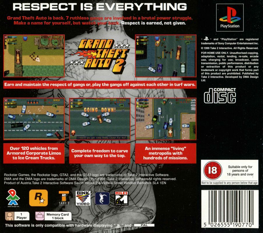 Grand Theft Auto 2 cover or packaging material - MobyGames