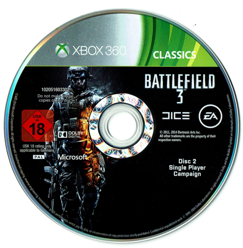 Battlefield 3 cover or packaging material - MobyGames