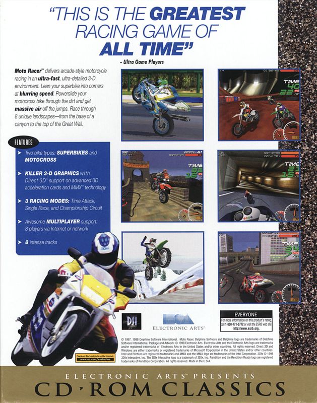 Moto Racer cover or packaging material - MobyGames