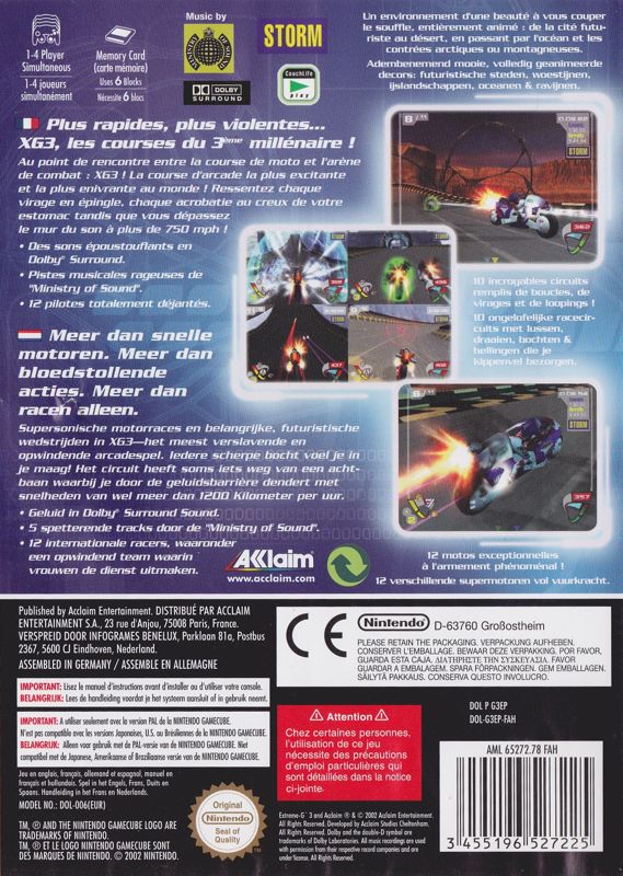 XGIII: Extreme G Racing cover or packaging material - MobyGames