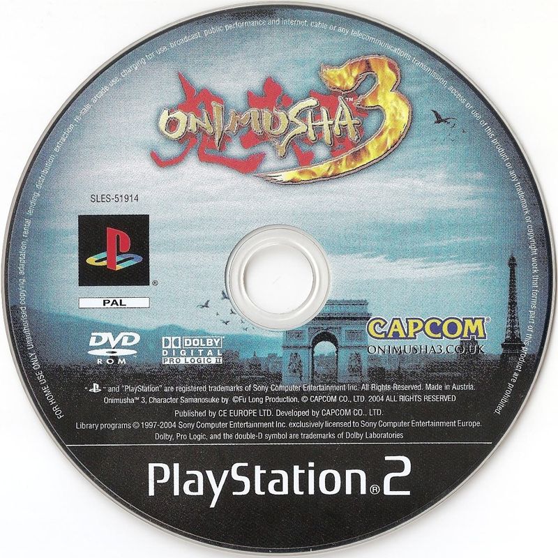 Onimusha 3: Demon Siege cover or packaging material - MobyGames