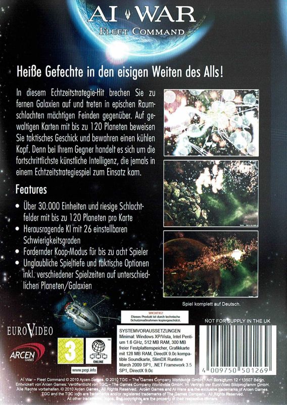 AI War: Fleet Command cover or packaging material - MobyGames