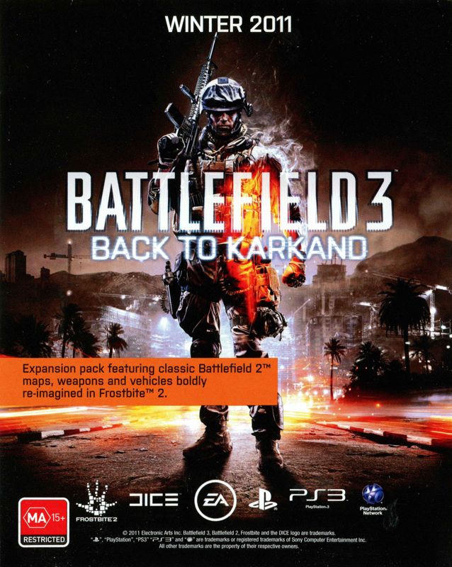 Battlefield 3 cover or packaging material - MobyGames