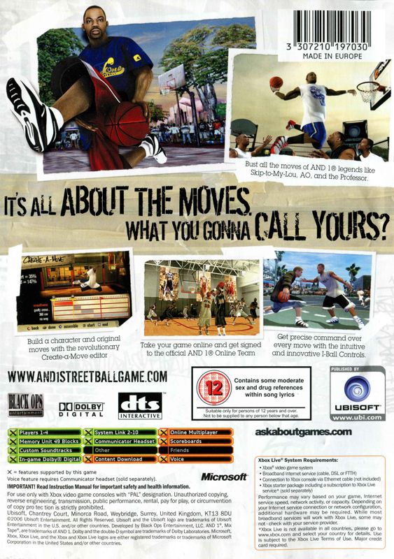 AND 1 Streetball cover or packaging material - MobyGames